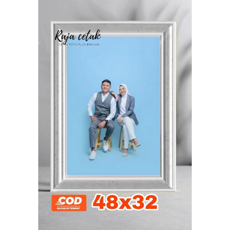 Jual CETAK FOTO 24R PLUS BINGKAI LIS SILVER MINIMALIS MEDIA PAPAN MDF bingkai foto aesthetic ...