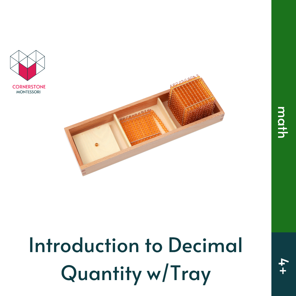 Jual Cornerstone Montessori Intro to Decimal Quantity - Montessori Math ...