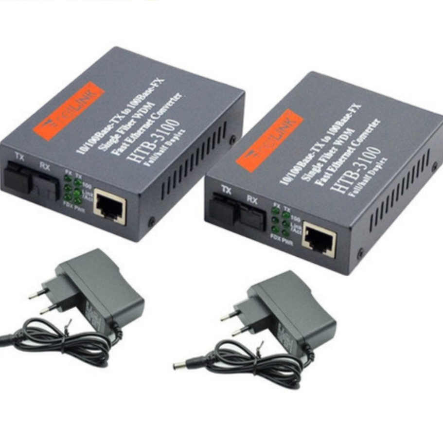 Jual Htb 3100 Optical Media Converter Fo To Rj45 Single Mode 10 100mbps