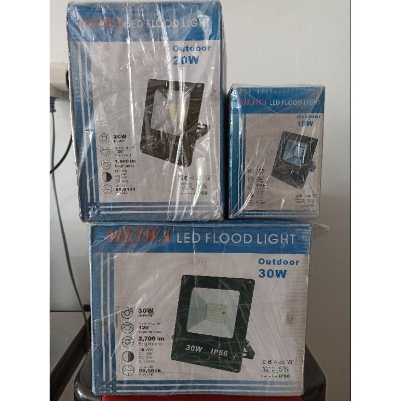 Jual Lampu LED Flood Light Lampu Banjir Kap Sorot Meiwa 10 Watt 20 Watt ...