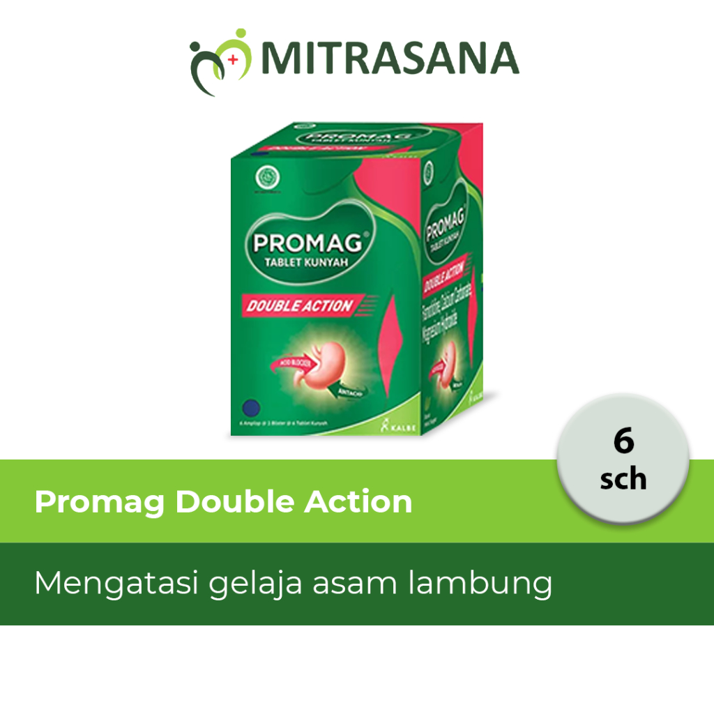 Jual PROMAG DOUBLE ACTION 1 STRIP ISI 6 TABLET | Shopee Indonesia