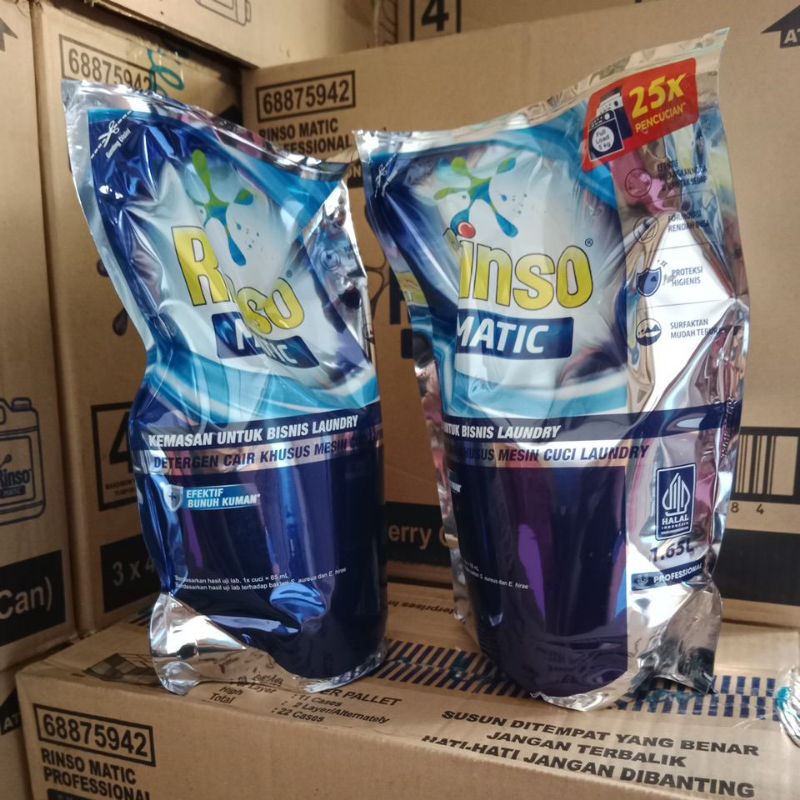 Jual Rinso Matic Liquid Deterjen Professional Kemasan 1.65 Liter ...