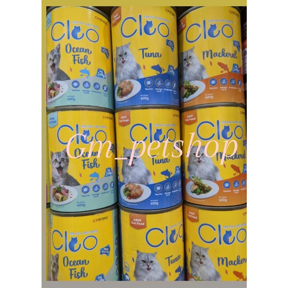 Jual Cleo Kaleng 400gr Wet Food /cleo adult tuna in jelly cat wet food ...