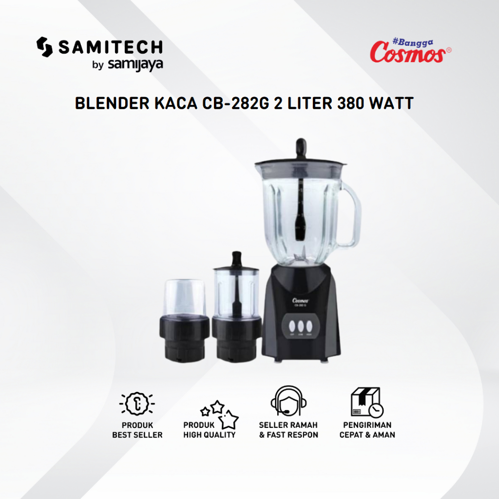Jual BLENDER COSMOS 3IN1 CB-282G CB 282G KACA 2 LITER BERGARANSI ...