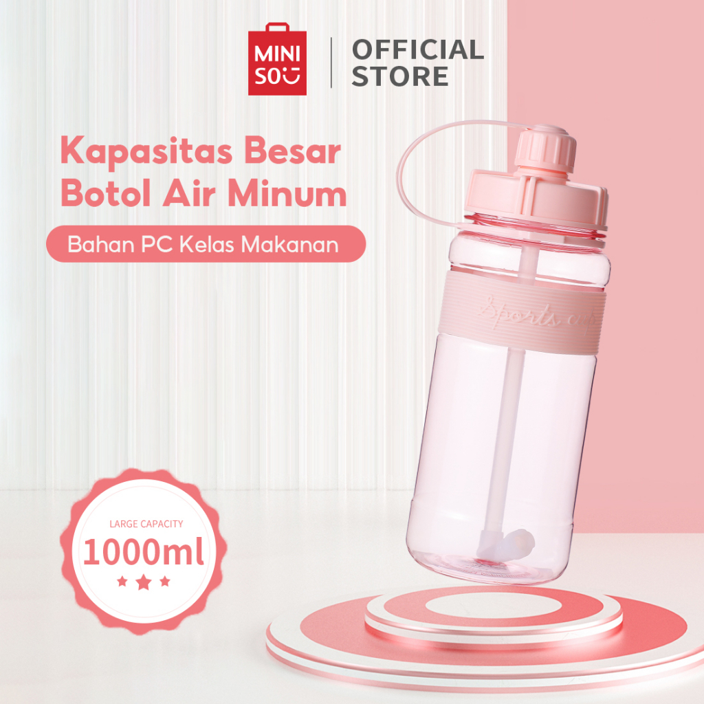 Jual MINISO - Botol Minum 1000ml Botol Minum Air Olahraga Dengan ...