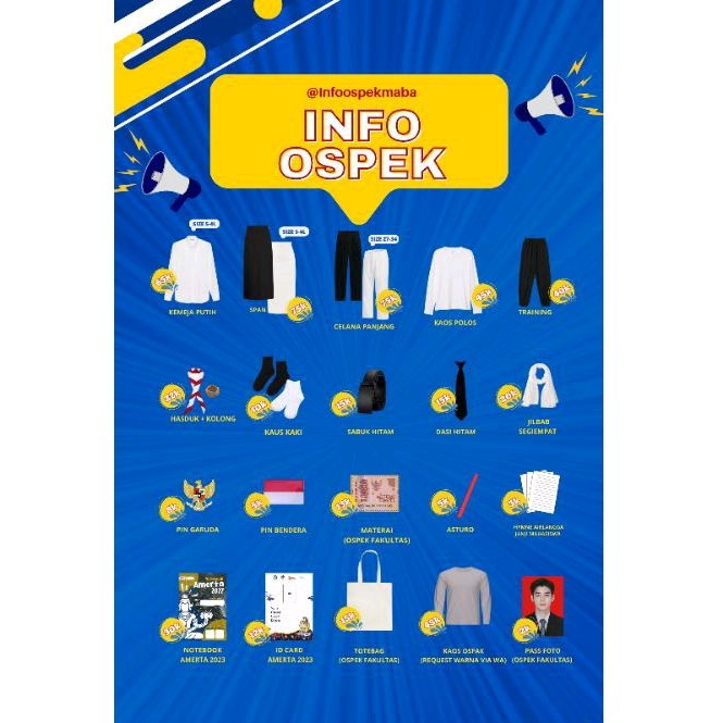 Jual Perlengkapan Ospek Ecer (Percetakan) | Shopee Indonesia
