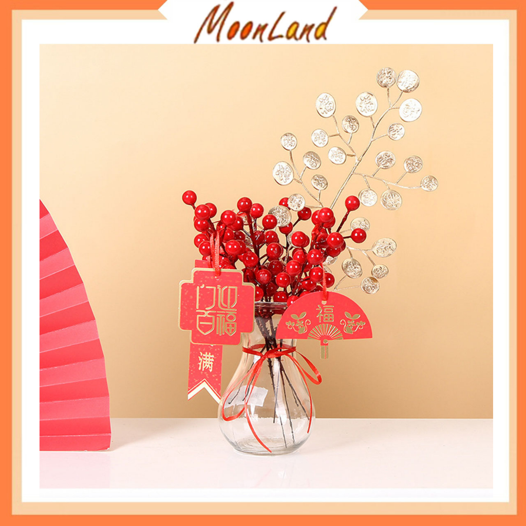 Jual Artificial Holly Flower Bunga Cherry Red Bean Bunga Imlek Berry ...