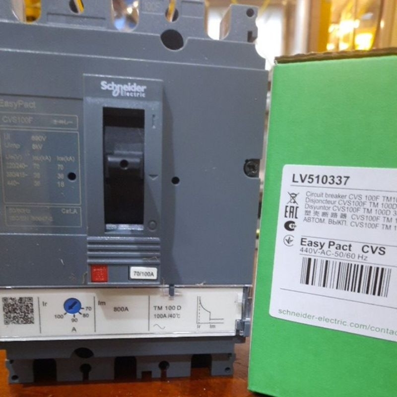 Jual mccb schneider cvs100f 3p 100a 36kA | Shopee Indonesia
