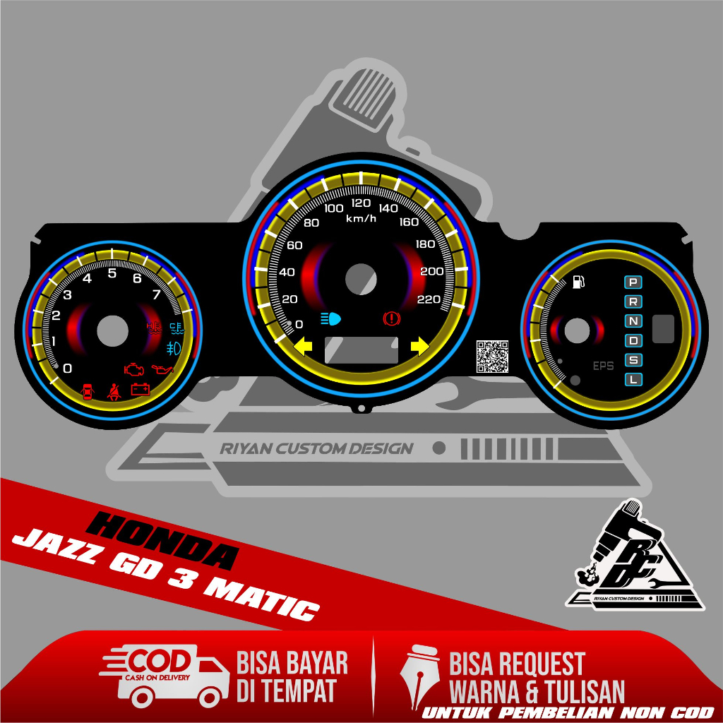Jual papan speedometer custom jaz gd3 matic panel spido meter custom ...