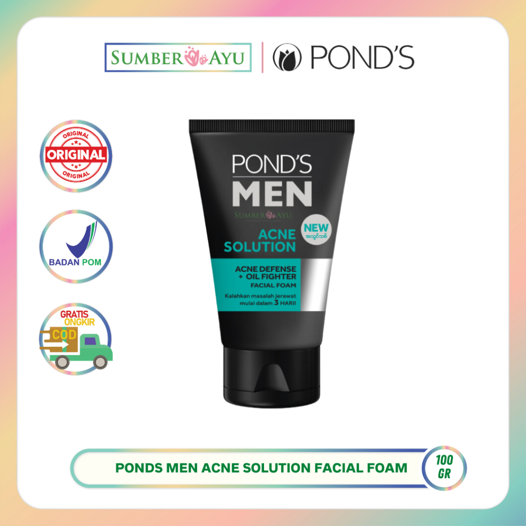 Jual Ponds Men Acne Solution Facial Foam | Shopee Indonesia
