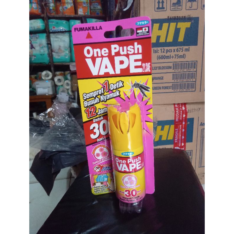 Jual One push Vape 30day Obat nyamuk semprot 30hari Sakura Blossom ...