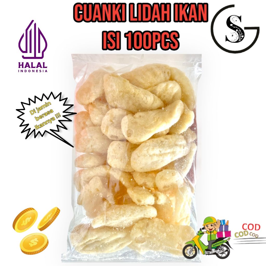 Jual CUANKI LIDAH IKAN ISI 100PCS | Shopee Indonesia