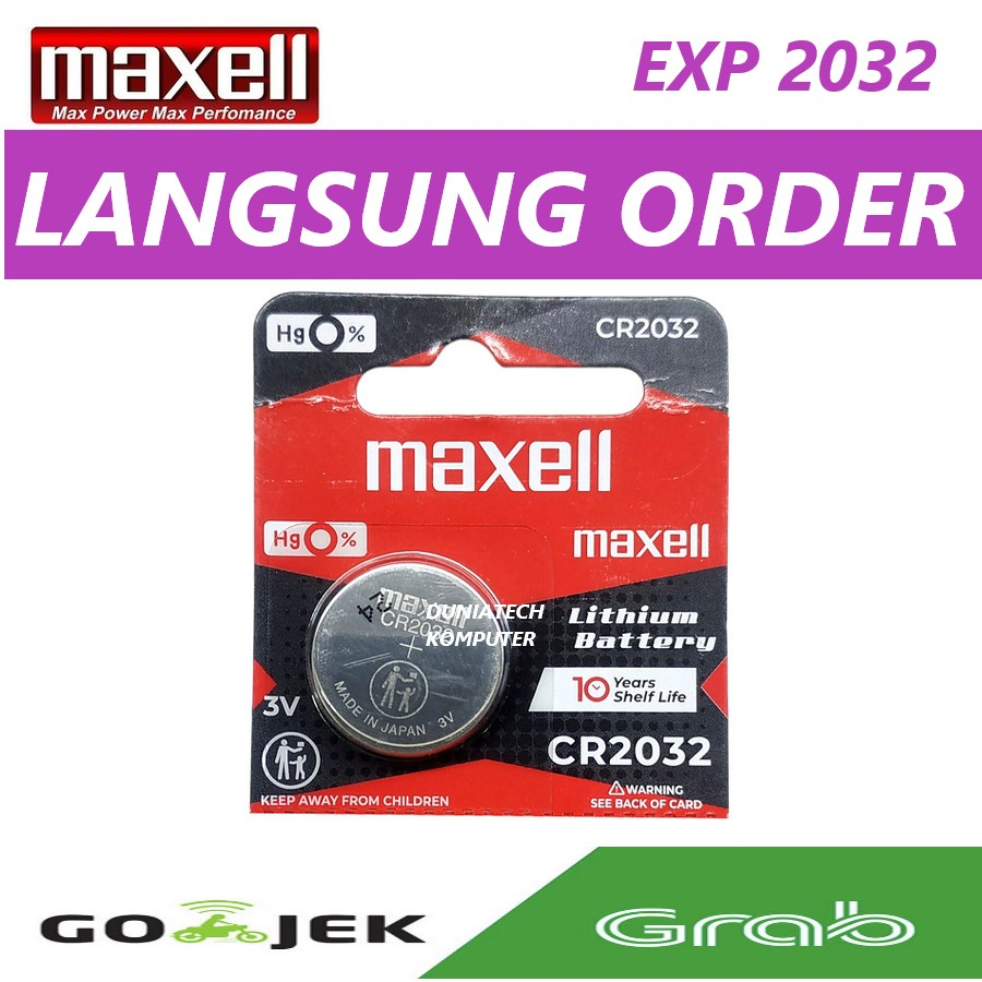 Jual Baterai CMOS CR2032 Lithium Maxell 3V CR 2032 CR2032 Battery ...