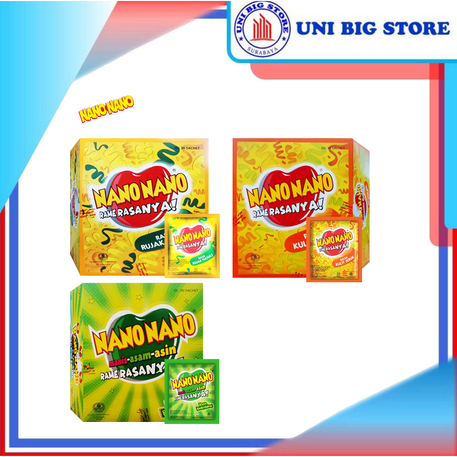 Jual Nano Nano Permen Rujak Nanas Kulit Jeruk Belimbing 12,5 g x 30 pcs ...