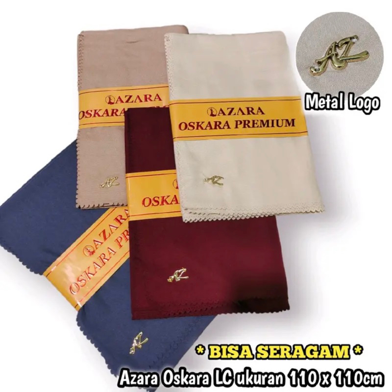 Jual HIJAB SEGIEMPAT VOAL OSKARA PREMIUM Logo Metal PLAT GOLD By Azara ...