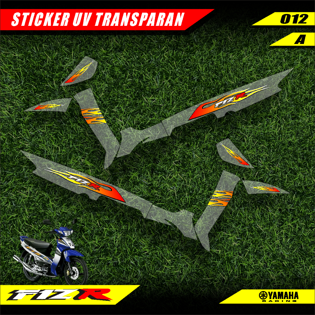 Jual STRIPING TRANSPARAN YAMAHA FIZ R VARIASI LIST MOTOR DESAIN API ...