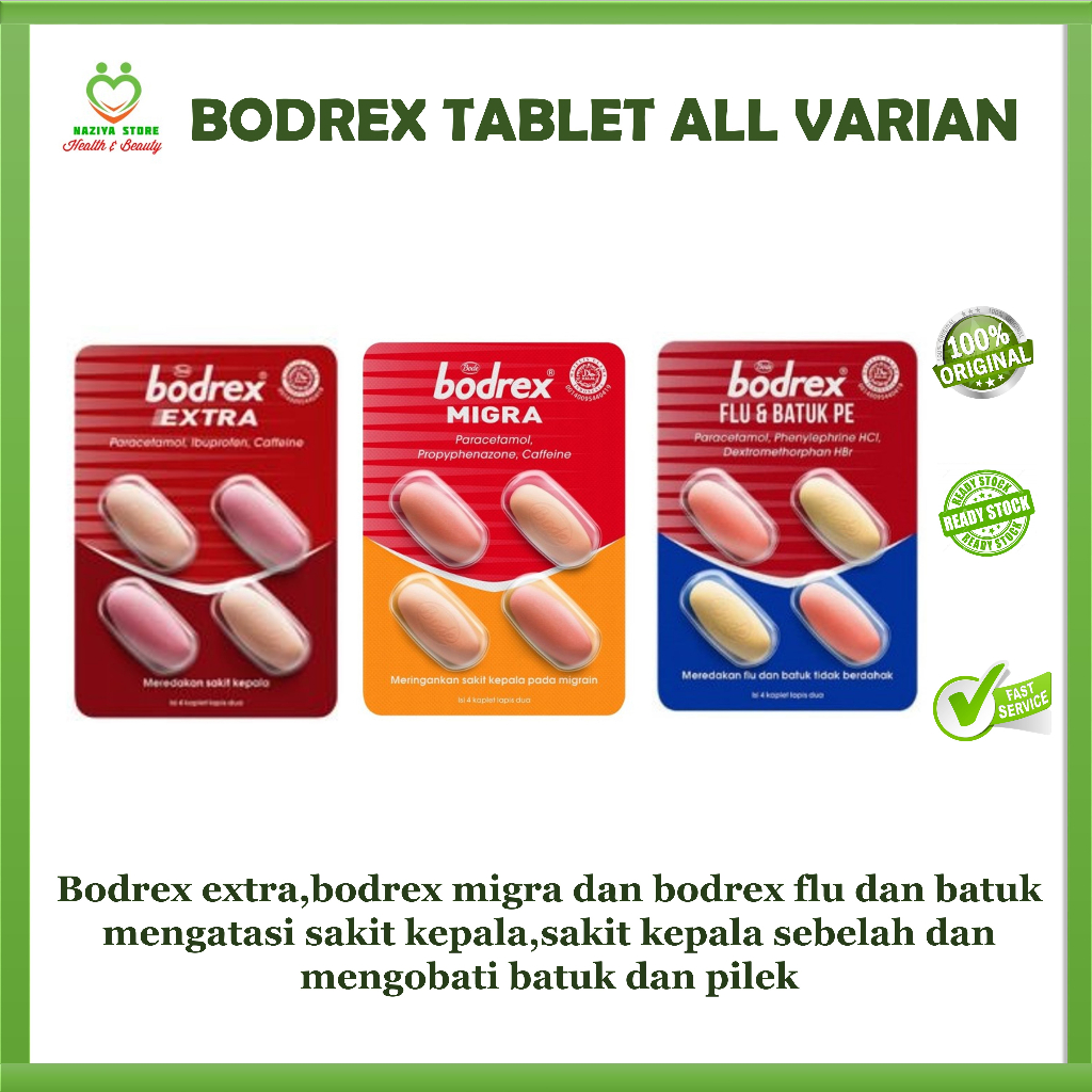 Jual BODREX Tablet All Varian Perstrip - BODREX FLU & BATUK PE Obat Flu ...