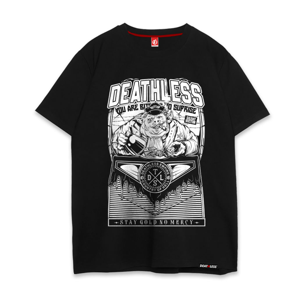 Jual DEATHLESS KAOS | PIGSHIIET | ARTWORK SERIES | Shopee Indonesia
