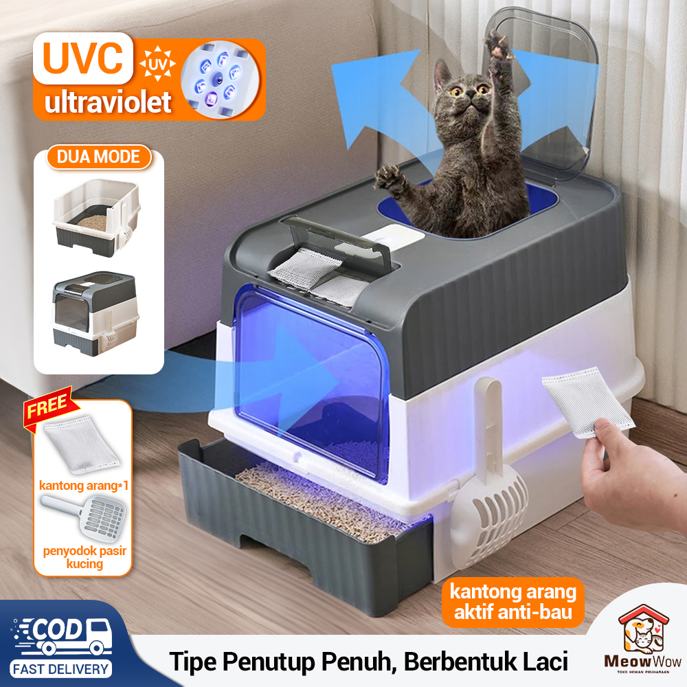 Jual ME Cat Litter Box Tempat Bak Pasir Kucing Tempat Pup Toilet Kucing ...