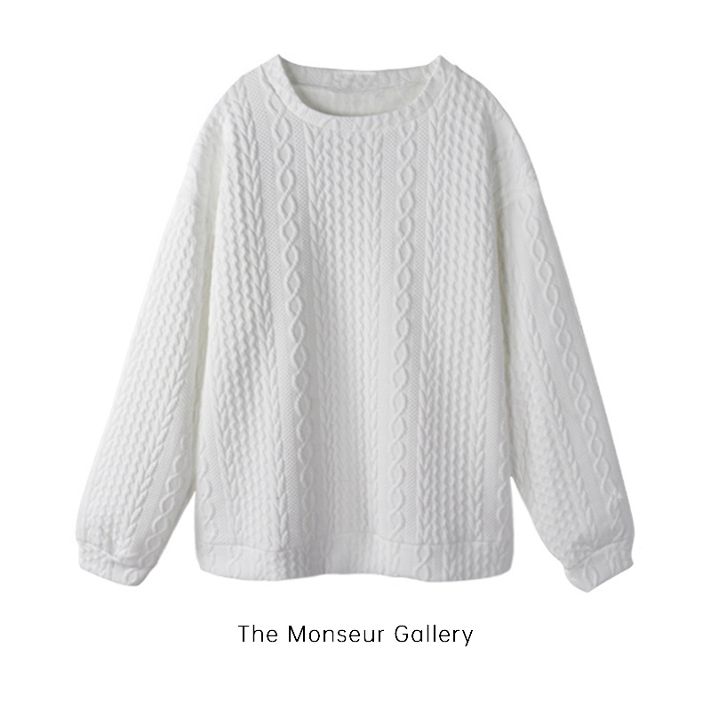 Jual The Monseur Gallery Sweater Oversize polos | Sweater Putih ...