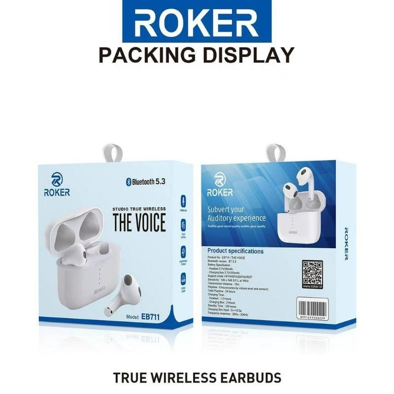 Jual Roker TWS the voice EB711 True wireless Earphone TWS bluetooth ...