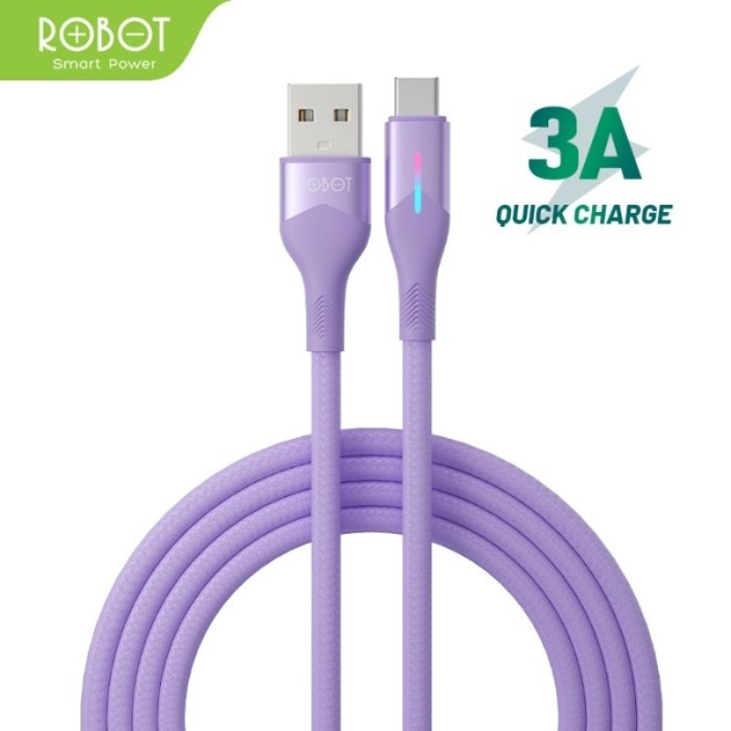 Jual Robot RFC100 Kabel Charger Data USB to Type C Fast Charging 3A ...