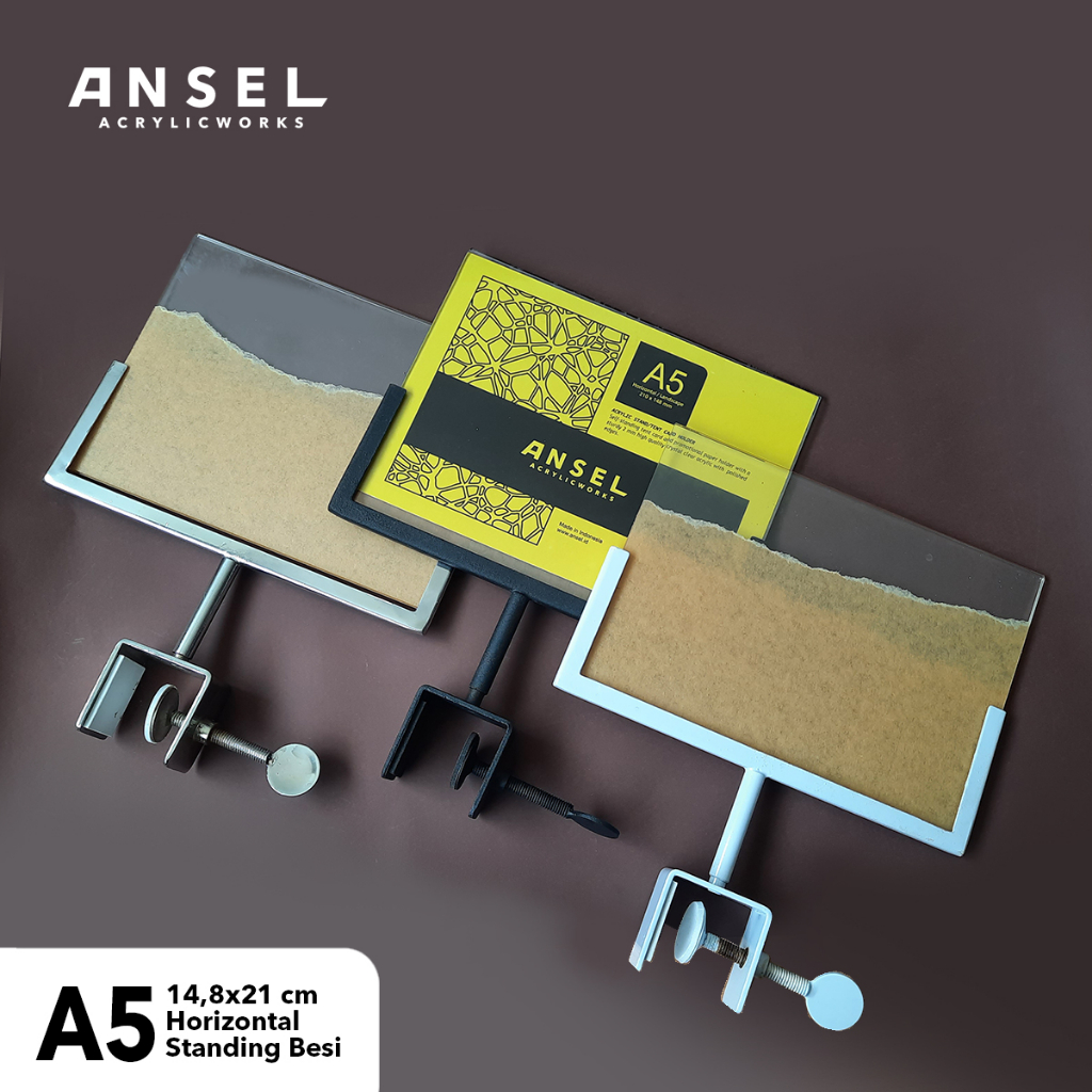 Jual ANSEL Display Harga POP Acrylic / Akrilik Penjepit Besi Putar ...