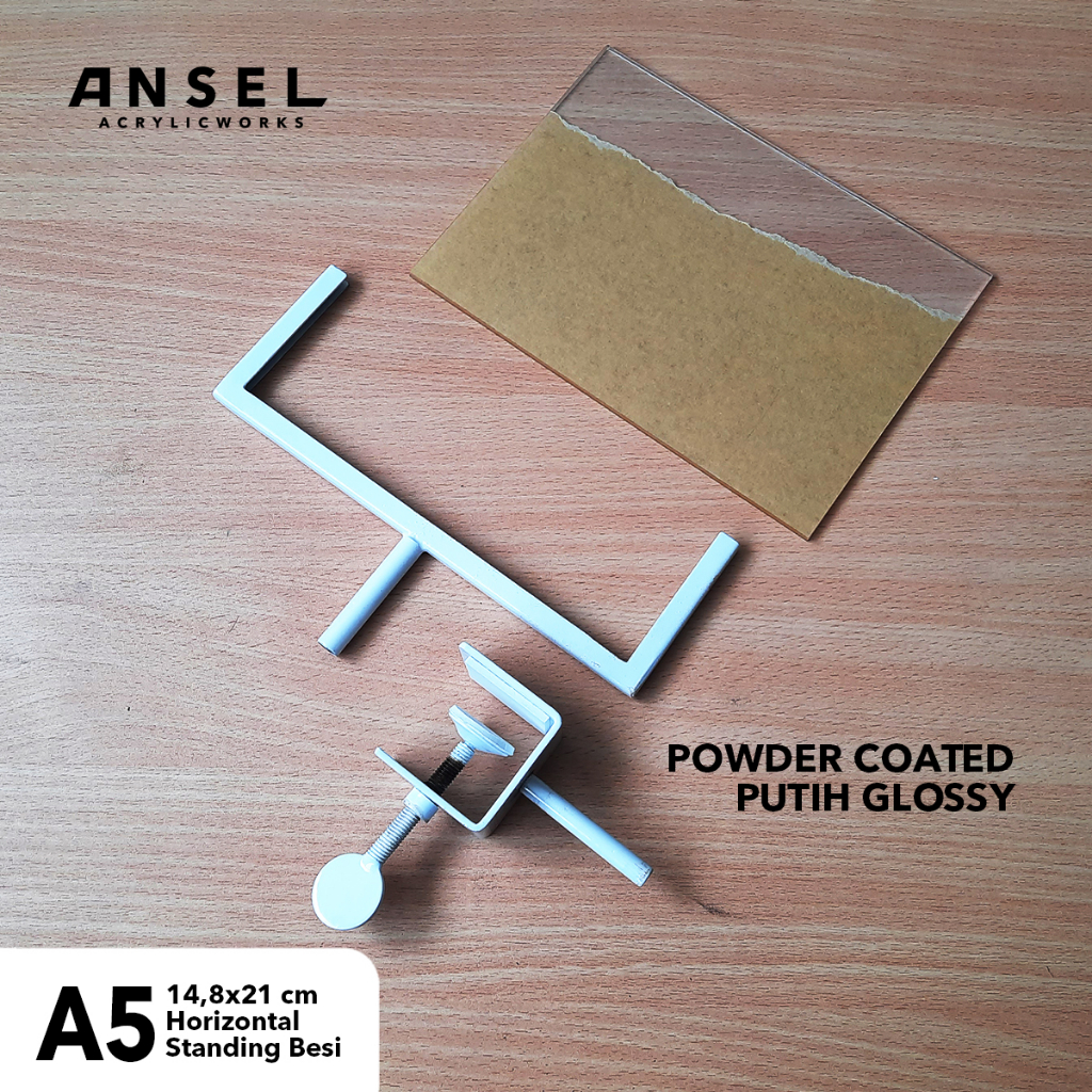 Jual ANSEL Display Harga POP Acrylic / Akrilik Penjepit Besi Putar ...