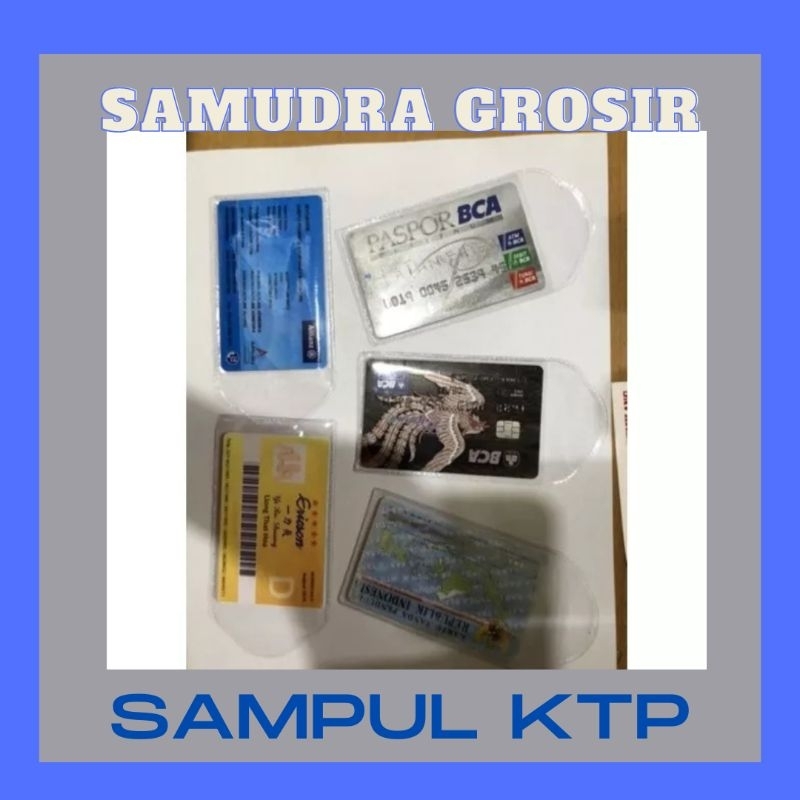 Jual Sampul KTP /Plastik Cover KTP SIM ATM E-Tol/ Wadah Kartu Nama 1 ...