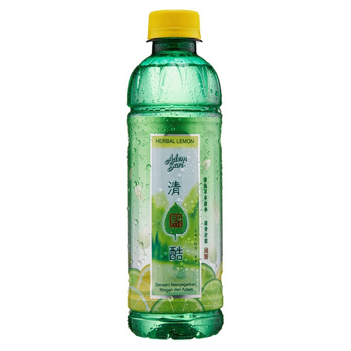 Jual ADEM SARI MINUMAN PENYEGAR HERBAL LEMON KEMASAN BOTOL 350 ML SUPER ...