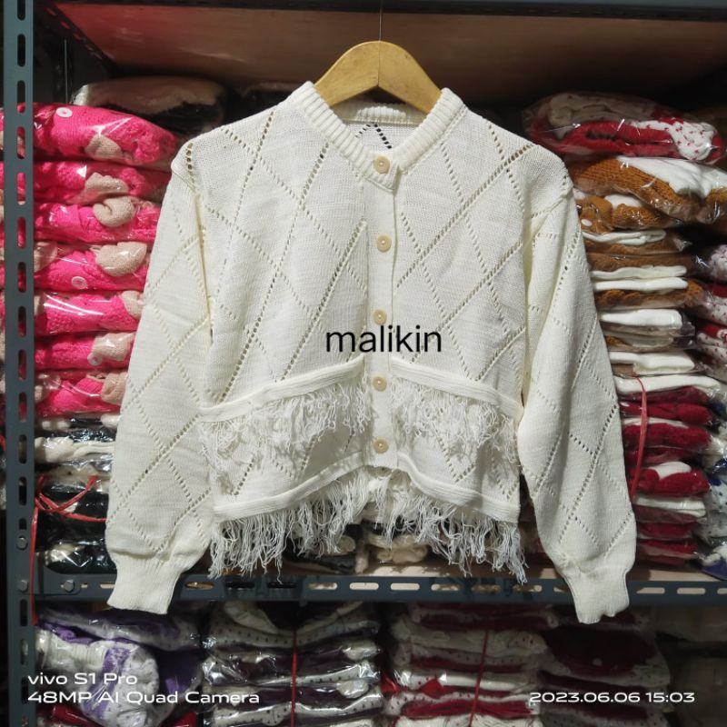 Jual Rajut Crop Top Rawis Wanita / Cardigan Rawis Indian / Cardigan Crop / Atasan Wanita / Outer ...