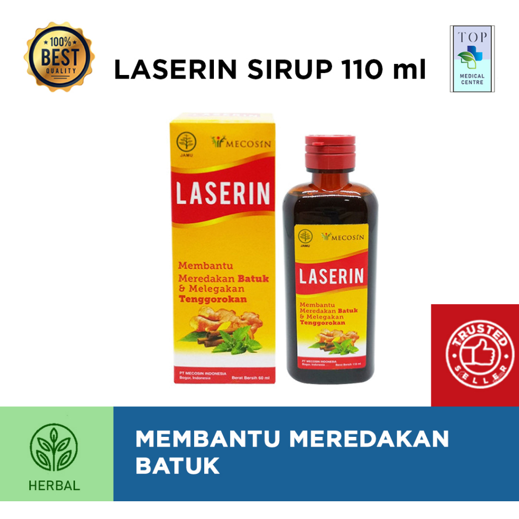 Jual LASERIN SIRUP 110 ml - Obat Batuk - Radang Tenggorokan ...