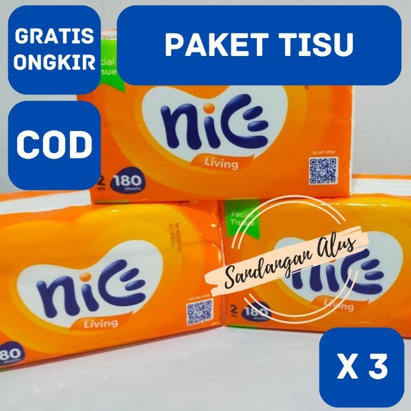 Jual PAKET TISU NICE ISI 3 PCS | Shopee Indonesia