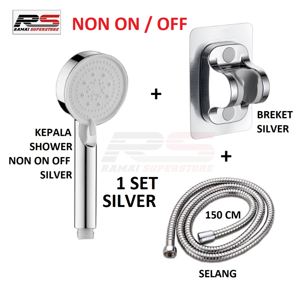 Jual Kepala Shower Mandi Hitam dan Silver Premium | Shopee Indonesia
