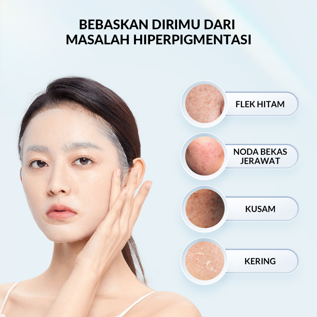 Jual BIOAQUA Bundle 6pcs Sheet Mask Masker Wajah Set SymWhite 377 ...