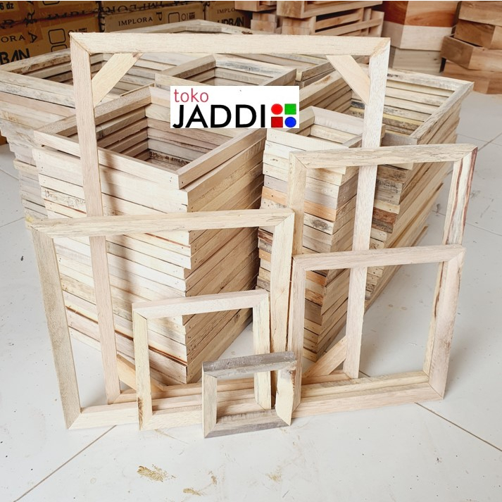 Jual JADDI Spanram kayu 60x70 / 70x60 cm bingkai dalam kayu frame ...