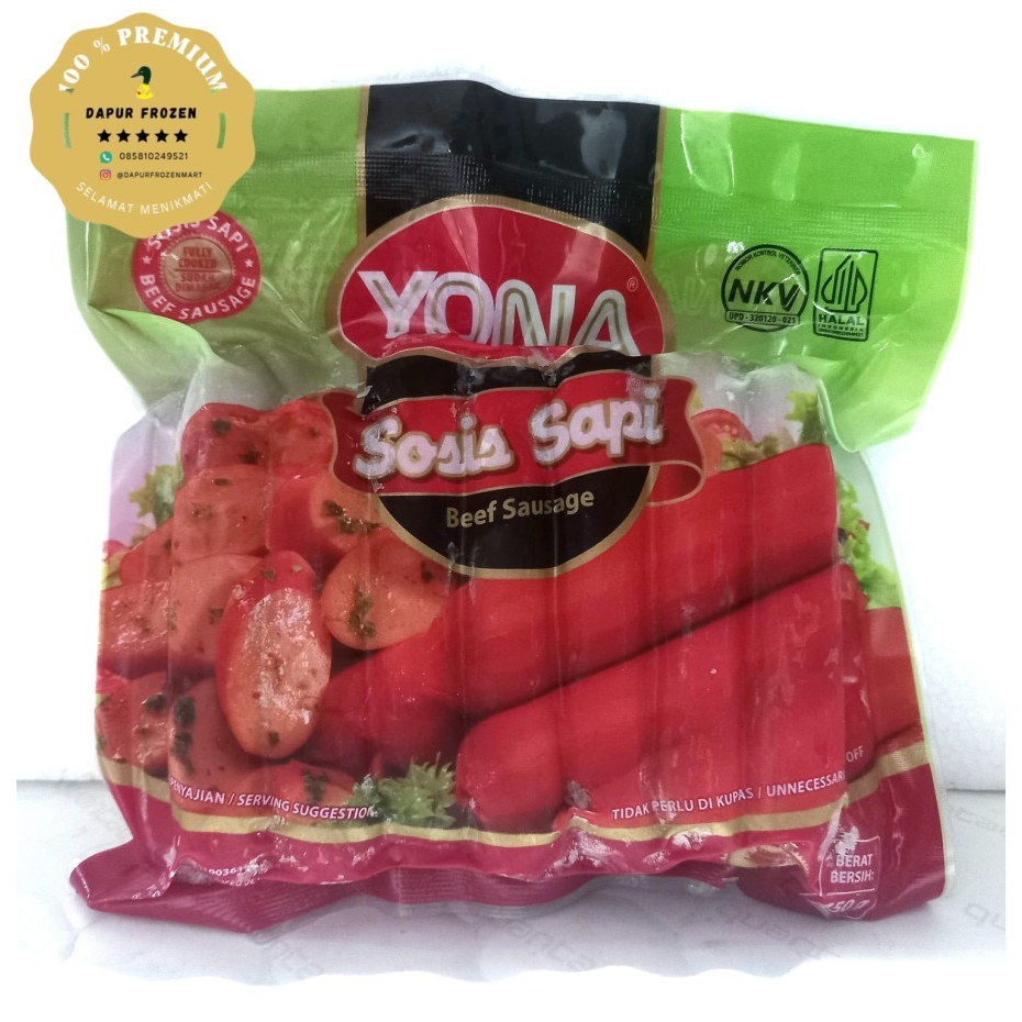 Jual Yona Sosis Sapi Merah 450gr | Shopee Indonesia