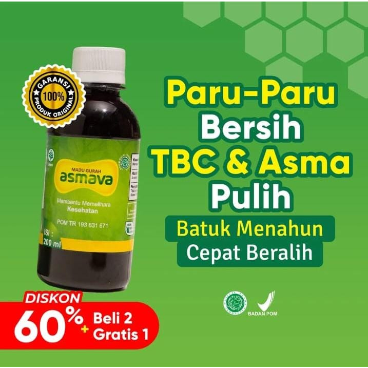 Jual Madu GURAH ASMAVA Obat Batuk Kering Berdahak Asma Sesak Nafas ...