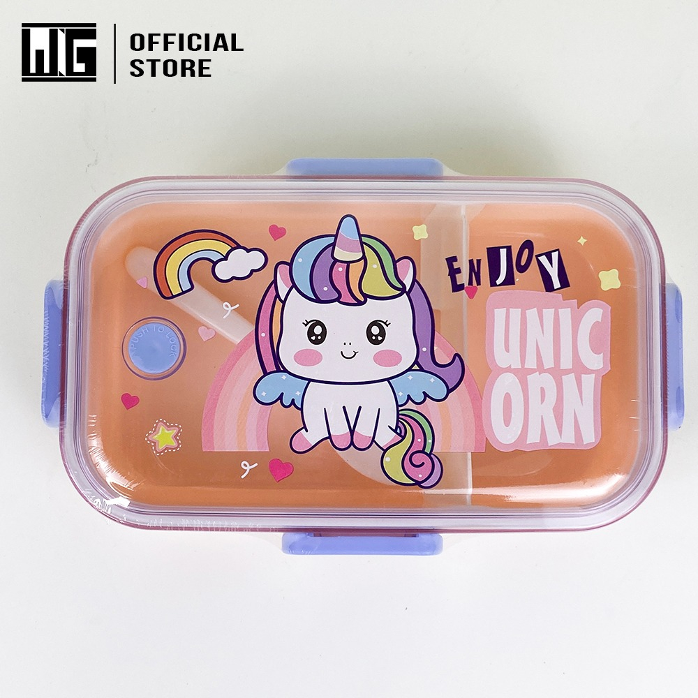 Jual HAPPY LAUNCH BOX SEKAT UNTUK ANAK TK SD PAUD - KOTAK BEKAL BENTO BOX KARAKTER 750 ML ...