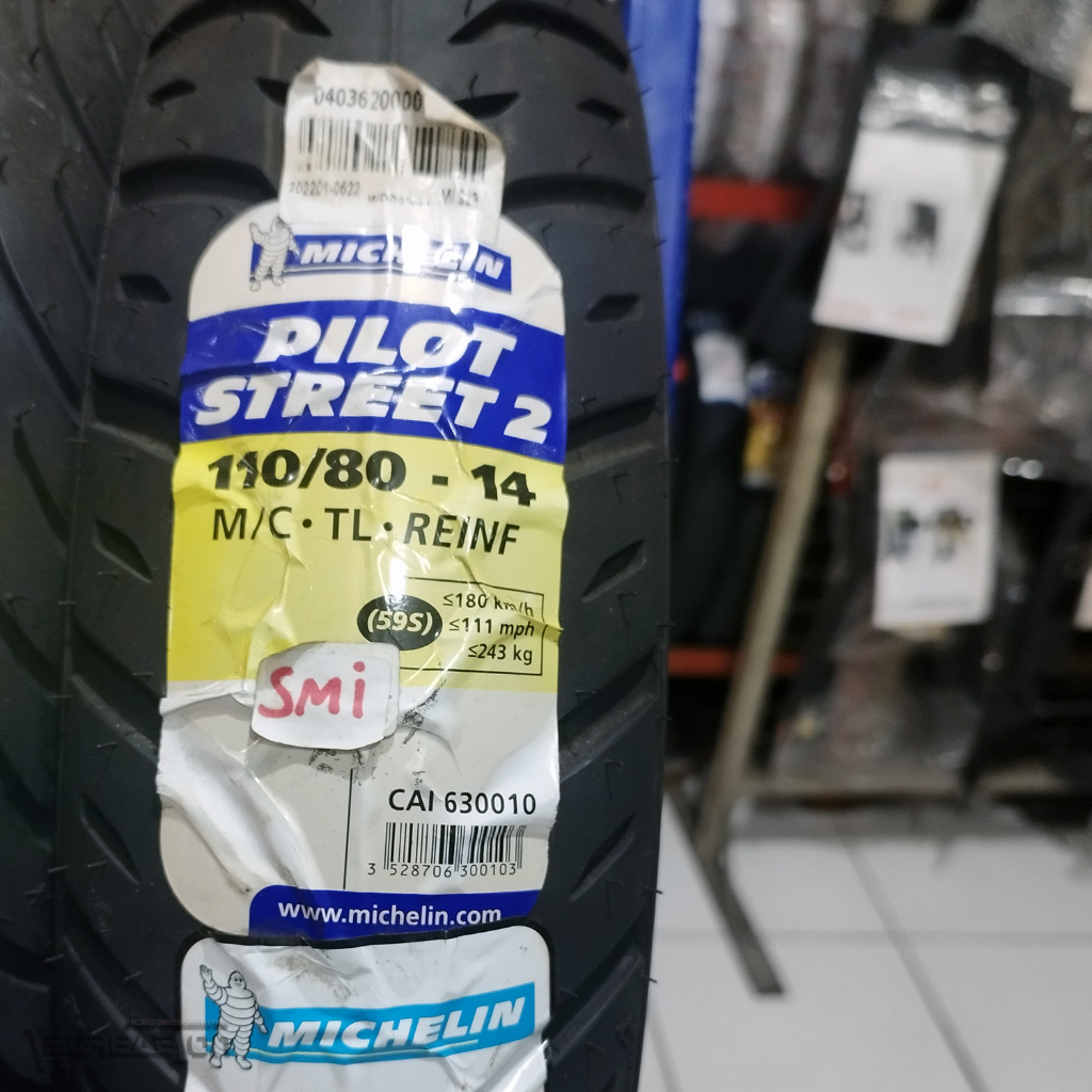 Jual ban michelin pilot street 2 ring 14 110/80 aerox vario mio dtracke ...