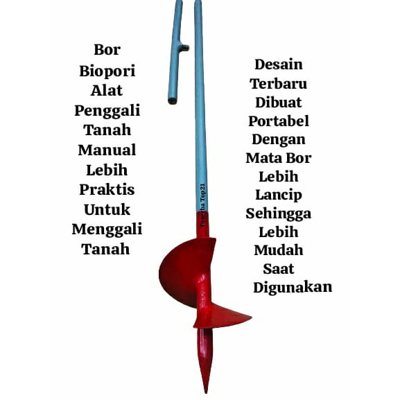 Jual Alat Bor Biopori | Alat Bor tanah manual Diameter 14cm Desain ...