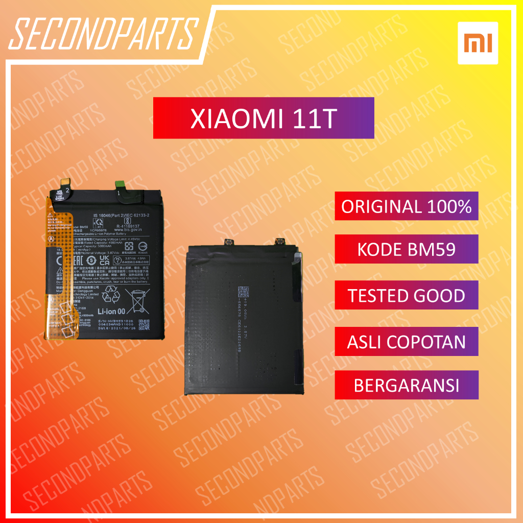 Jual BATERAI BATRE BATTERY BM59 XIAOMI MI11T MI 11T ORIGINAL COPOTAN ...