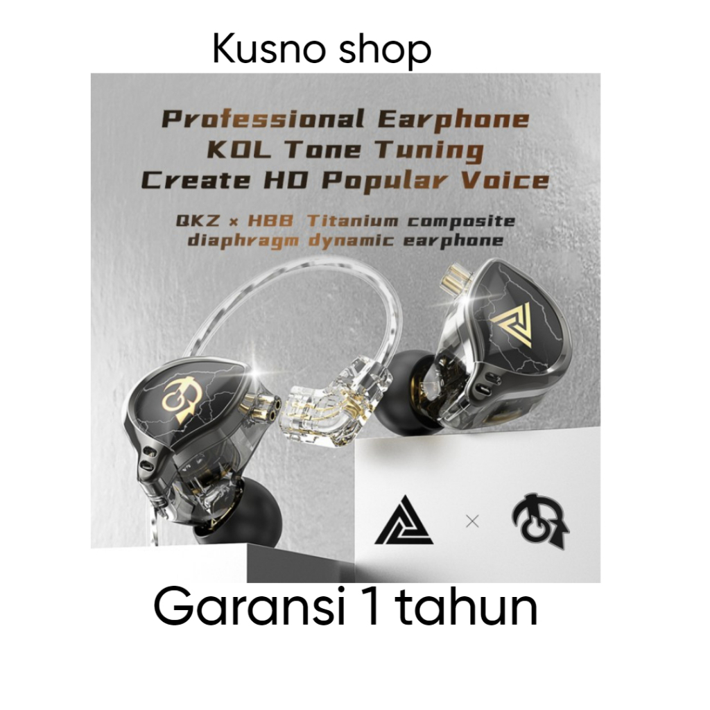 Jual QKZ x HBB Titanium-Coated Diaphragm Driver HiFi Earphones WITH MIC ...
