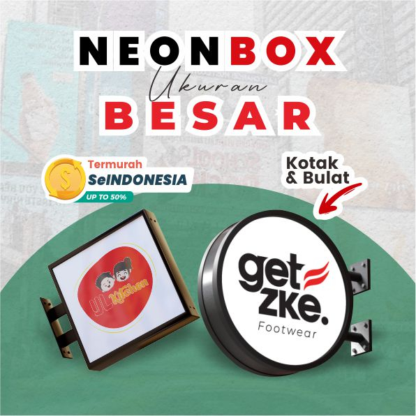 Jual NEON BOX PREMIUM BULAT DAN KOTAK UKURAN BESAR 1 SISI DAN 2 SISI ...