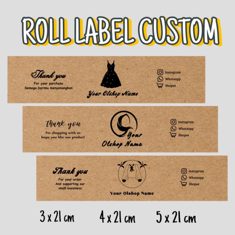 Jual ROLL LABEL CUSTOM | ROLL PRODUK | ROLL HIJAB | ROLL SOUVENIR ...