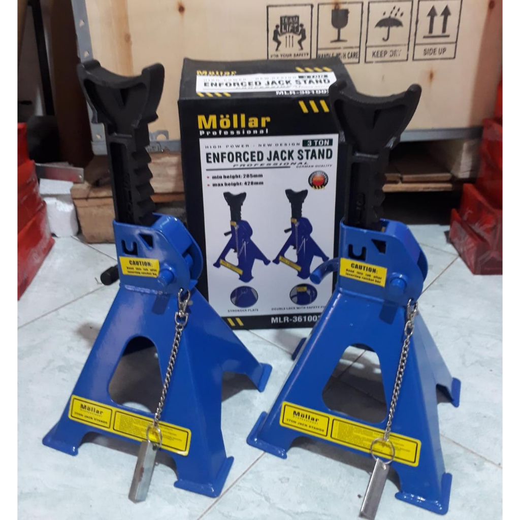 Jual MOLLAR jack stand Mollar set 2pcs besi penahan dongkrak 3Ton ...