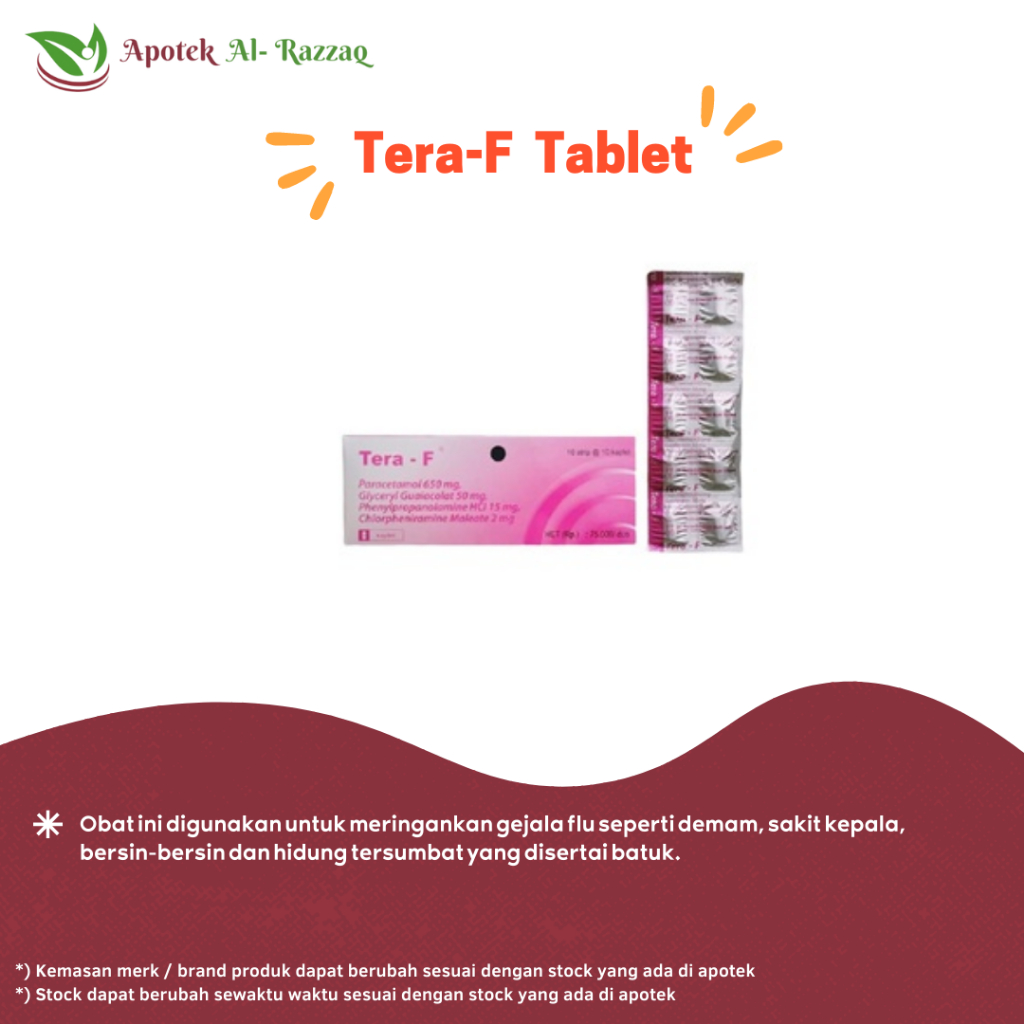 Jual Tera F Strip 10 Kaplet - Flu dan Batuk | Shopee Indonesia