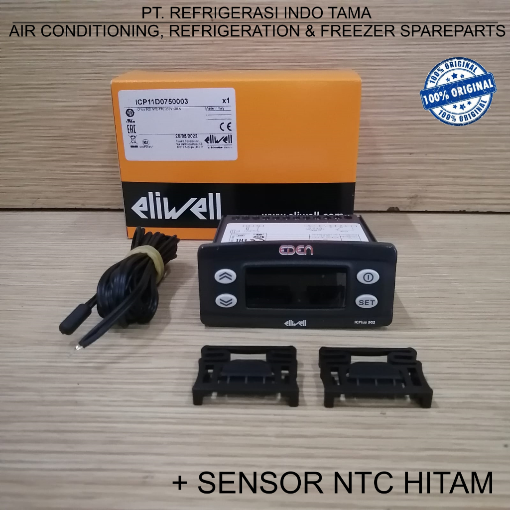 Jual ELIWELL 902 230V + Sensor NTC Hitam ICPLUS Digital Thermostat ...