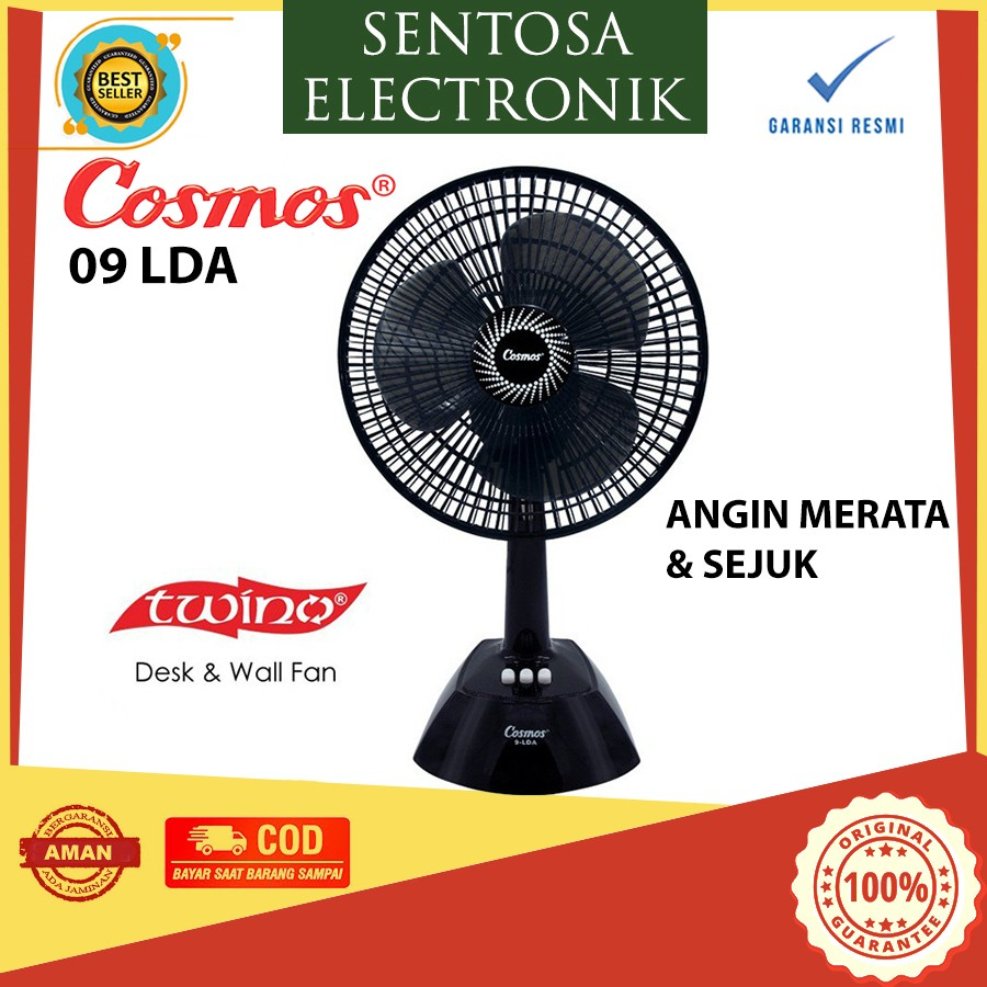 Jual COSMOS 09 LDA Desk Fan Kipas Angin Duduk 9 inch | Shopee Indonesia