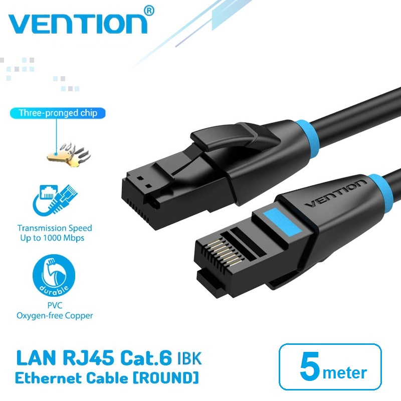 Jual Vention Kabel Lan UTP RJ45 Cat6 5m Ethernet Cable | Shopee Indonesia